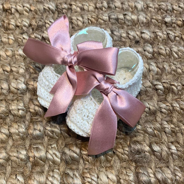 PATUCOS MARFIL LAZO ROSA PALO - Menta Moda Infantil